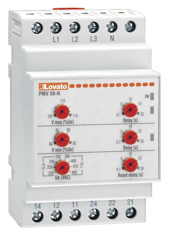 PMV50NA240 Lovato | Lovato Voltage Monitoring Relay, 3 Phase, SPDT, 208 ...