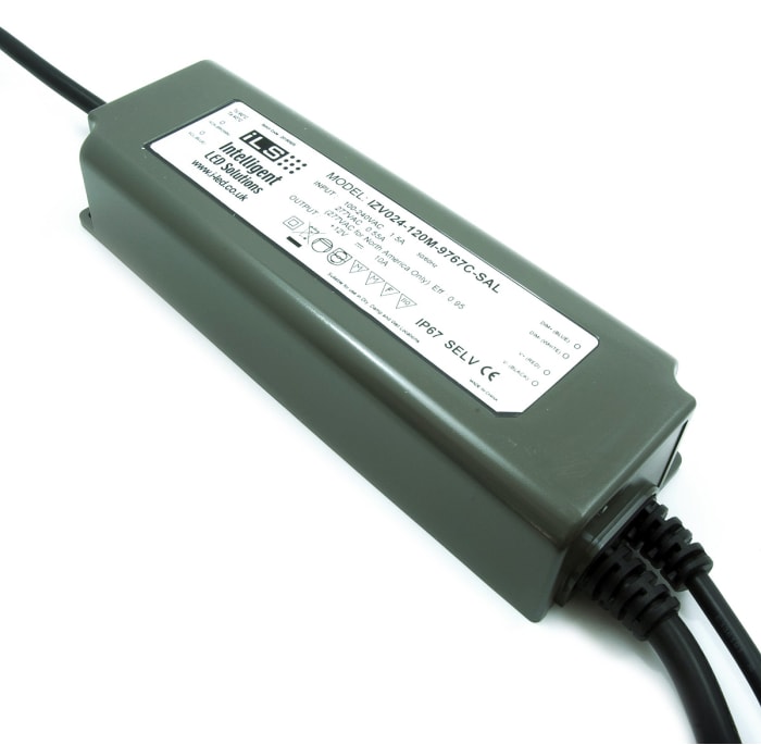 IZV024-120M-9767C-SAL Intelligent LED Solutions | ILS LED Driver, 24V Output, 120 W Output, 5A ...