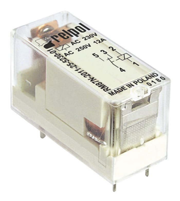 RM87N-2011-35-1024 Relpol | Relpol PCB Mount Power Relay, 24V dc Coil ...