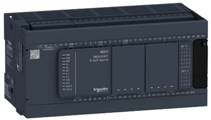 TM241C40T Schneider Electric | Schneider Electric Modicon M241 PLC CPU - 24 Inputs, 16 Outputs ...
