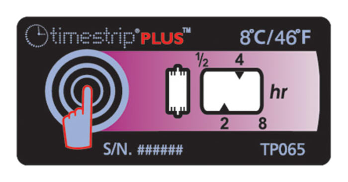 TP065 Timestrip | Timestrip Non-Reversible Temperature Label Indicator ...