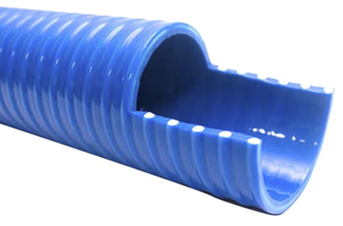 RS PRO | RS PRO PVC, Hose Pipe, 38mm ID, 47mm OD, Blue, 10m | 917-5083 | RS