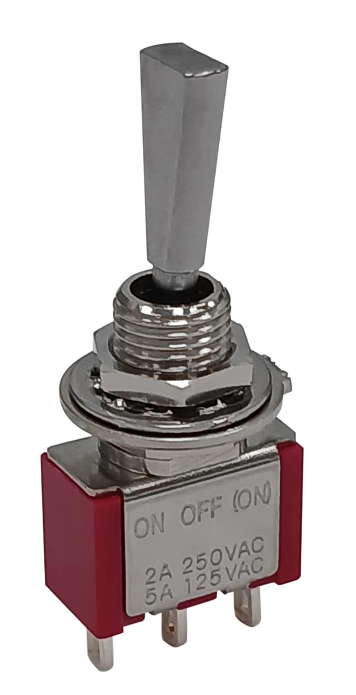 RS PRO | RS PRO Toggle Switch, Panel Mount, On-Off-(On), SPDT, Solder ...