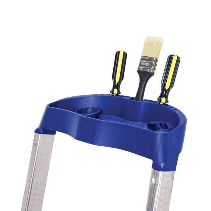 RS PRO | RS PRO 4 steps Step Ladder, 0.84m platform height, 0.82mm open ...