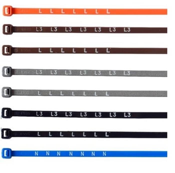 RS PRO | RS PRO Phase Marking Cable Tie, Non-Releasable, 200 mm x 4.8 ...