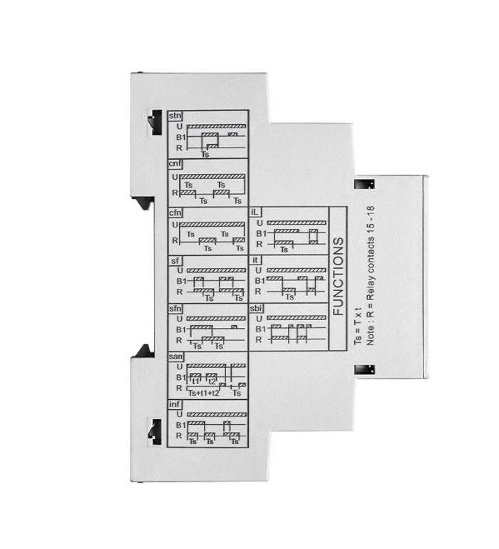 40.01.0001.1 Grasslin | Grasslin Tako MF 200 Series DIN Rail Mount Timer Relay, 12 → 230V ac, 0. ...