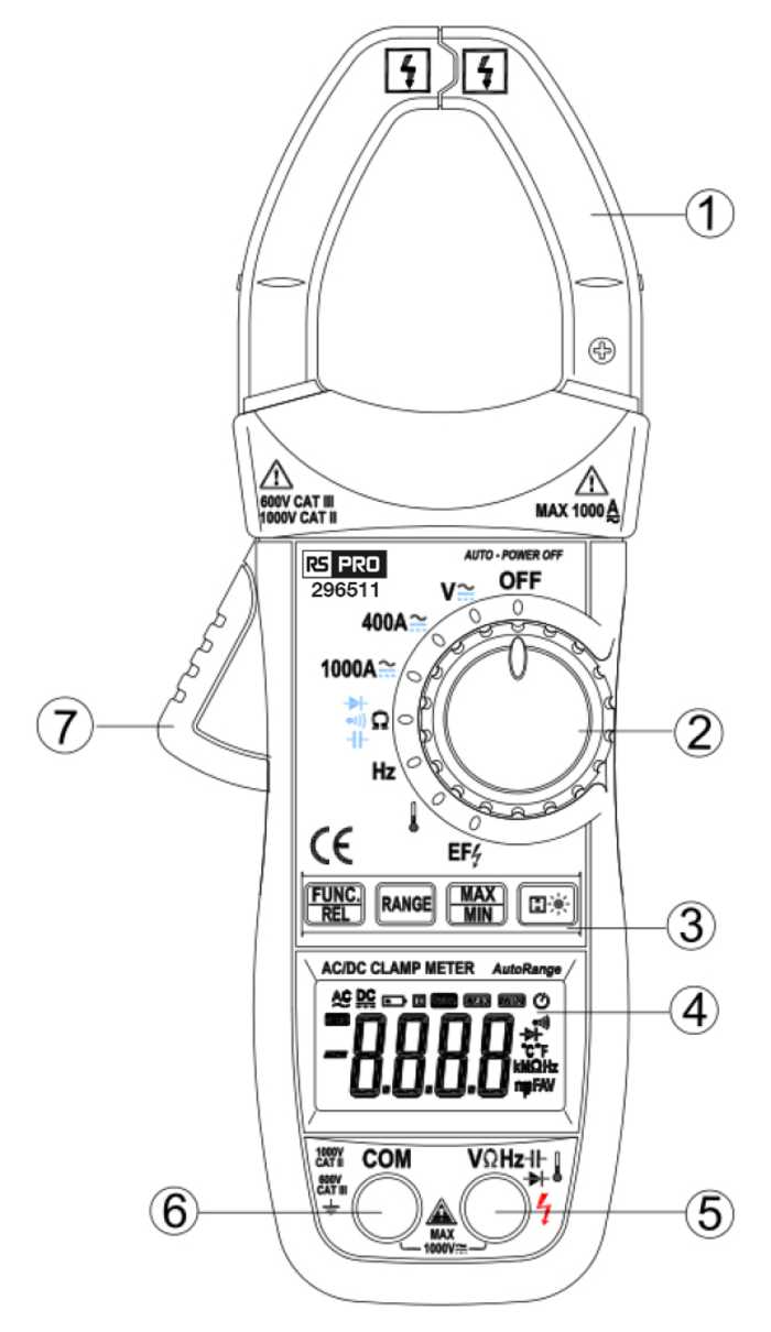 RS PRO | RS PRO Clamp Meter, 1000A dc, Max Current 1000A ac CAT II ...