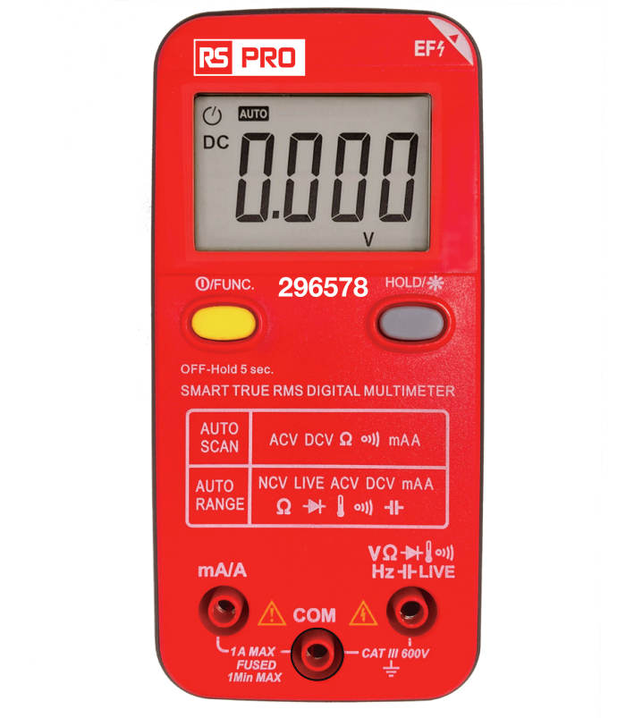 RS PRO | RS PRO Digital, LCD Digital Multimeter, 10A ac Max, 10A dc Max ...