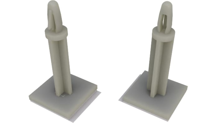 RS PRO | 12.7mm High Nylon 66 PCB Support for 4mm PCB Hole, 17.8 x 17 ...