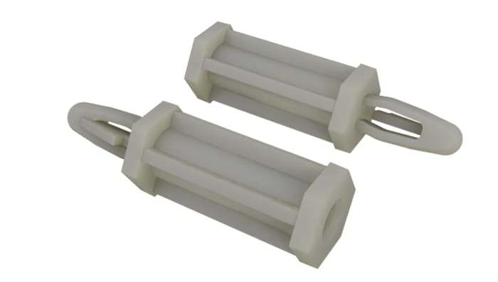 RS PRO | Espaciador para PCB, altura 6.4mm, Nylon 66, diámetro PCB 4mm ...