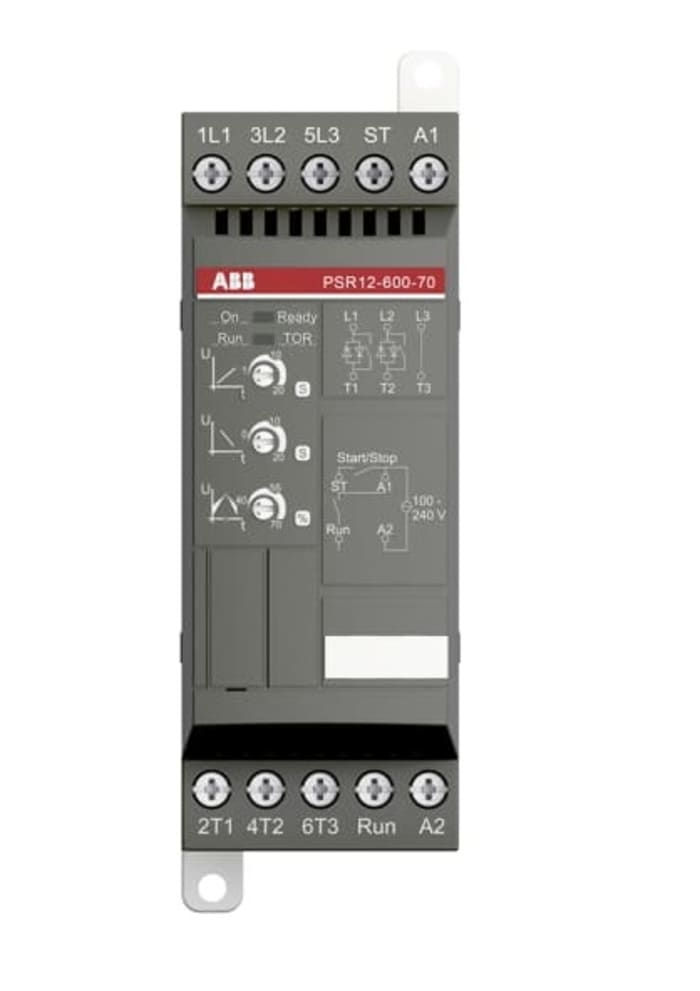 1SFA896106R7000 ABB | ABB Soft Starter, Soft Start, 5.5 kW, 600 V ac, 3 ...