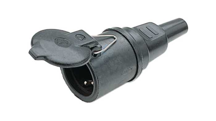 351/FD/GV Nelco | Nelco German Mains Plug & Socket, 16A Black, Cable ...