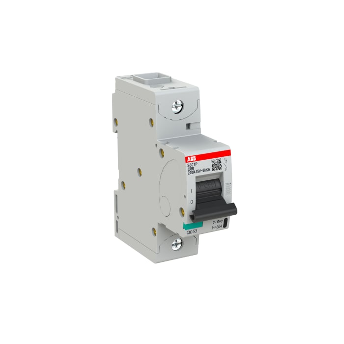 2CCG001226R0001 ABB | Interruptor automático 1P, 80A, Curva Tipo C, Poder de corte 36 kA S801P ...