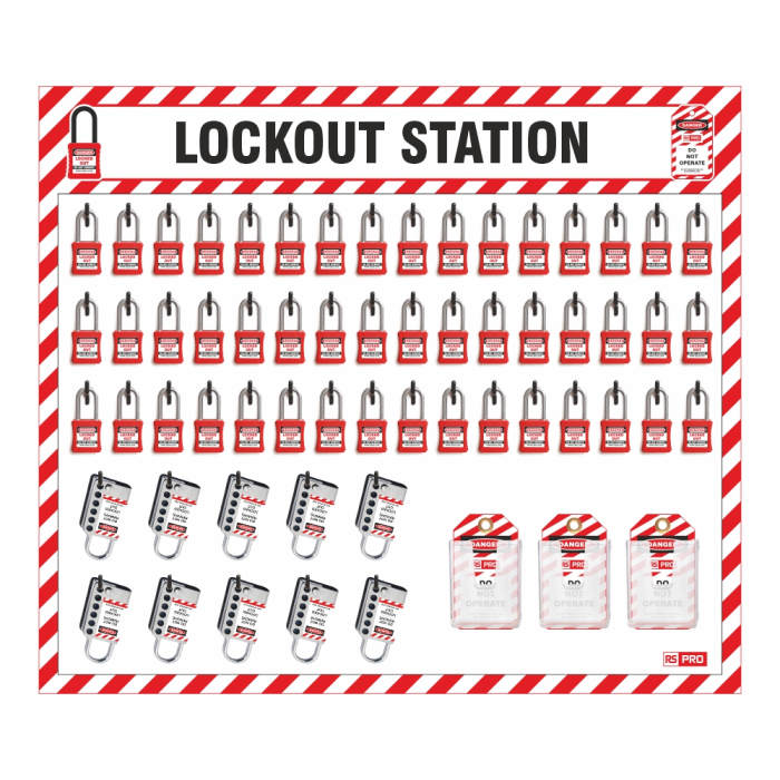 RS PRO | RS PRO 48 Padlock Lockout Station | 642-802 | RS