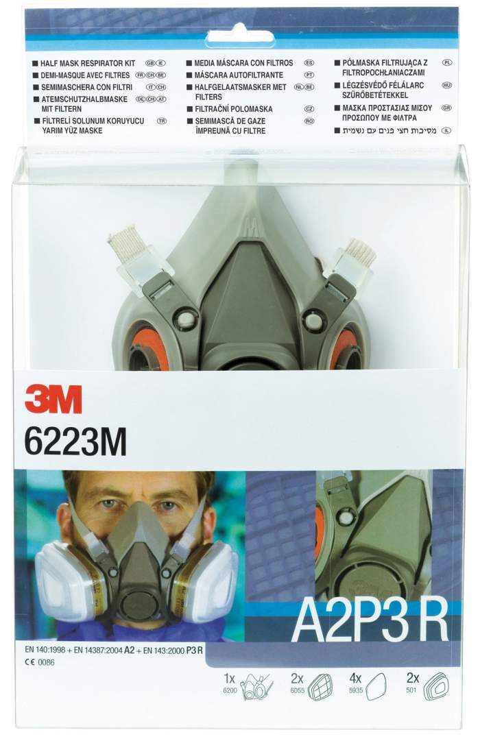 7000061552 3M | 3M 6000 Series Half Mask Replacement Filter Included ...