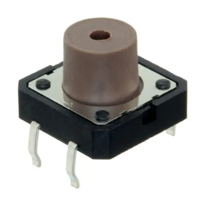 PTS125SM85-2 LFS C & K | C & K IP40 Black Button Tactile Switch, SPST 50 mA 7 (Dia.)mm Through ...