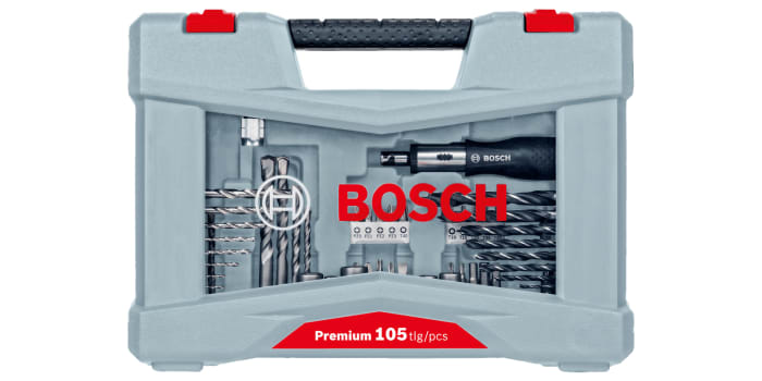 2608P00236 Bosch | Bosch 105-Piece Twist Drill Bit Set for Masonry ...
