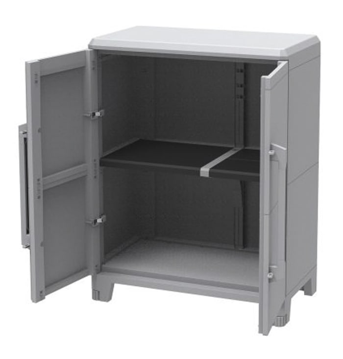 RS PRO | RS PRO 2 Door Plastic Floor Standing Storage Cabinet 1010 mm ...