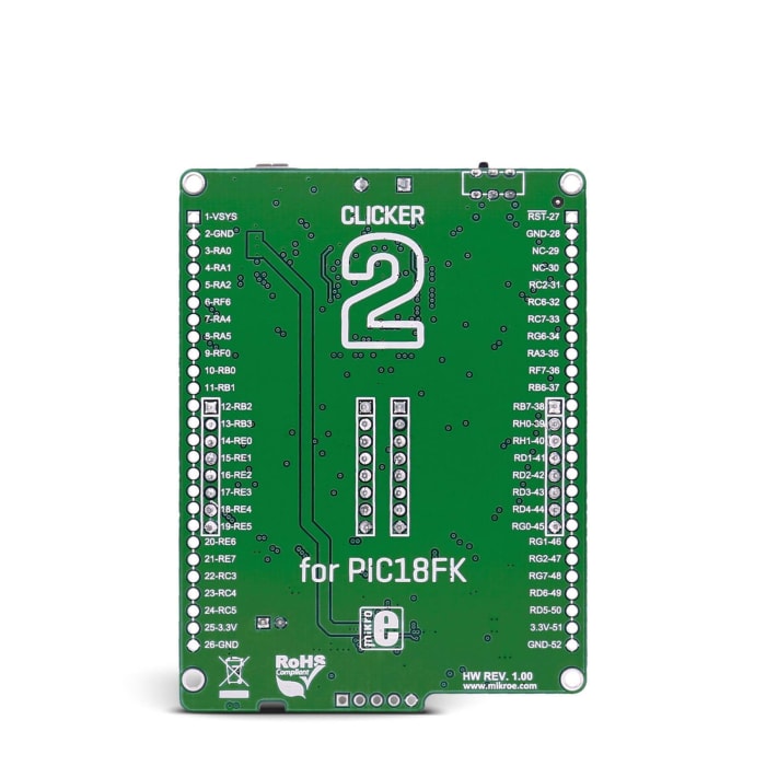MIKROE-2584 MikroElektronika | Placa complementaria Clicker 2 for PIC18FK de MikroElektronika ...