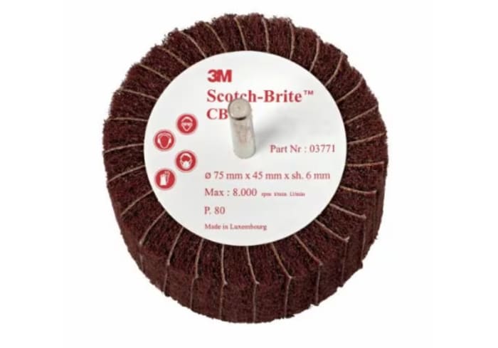 3M450 COMBI 75X45X6 P120 3M | 3M Circular Abrasive Brush, 75mm Diameter ...
