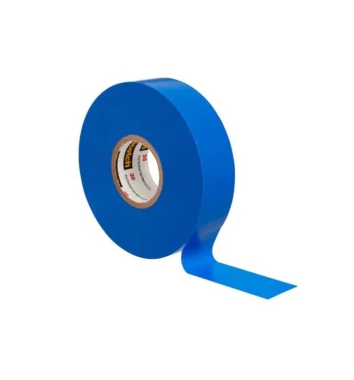 SCOTCH 35 BLEU 20 X 19 3M | 3M Scotch 35 Blue PVC Electrical Tape, 19mm ...