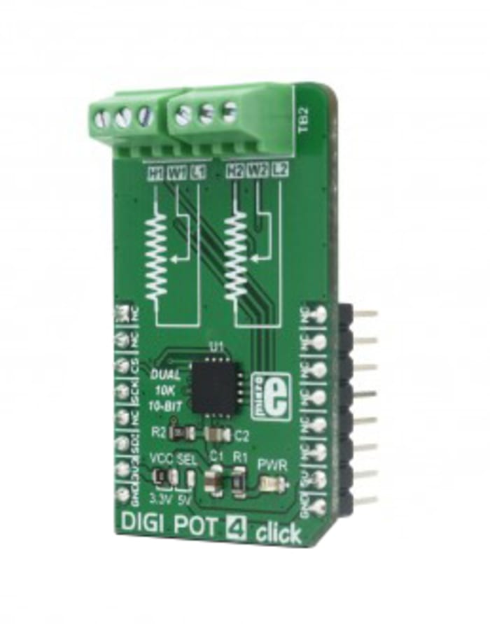 MIKROE-2873 MikroElektronika | MikroElektronika Digi Pot 4 Click for ...