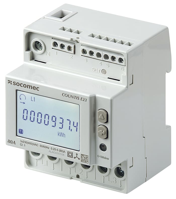 48503050 Socomec | Socomec 3 Phase LCD Energy Meter | 172-3012 | RS ...