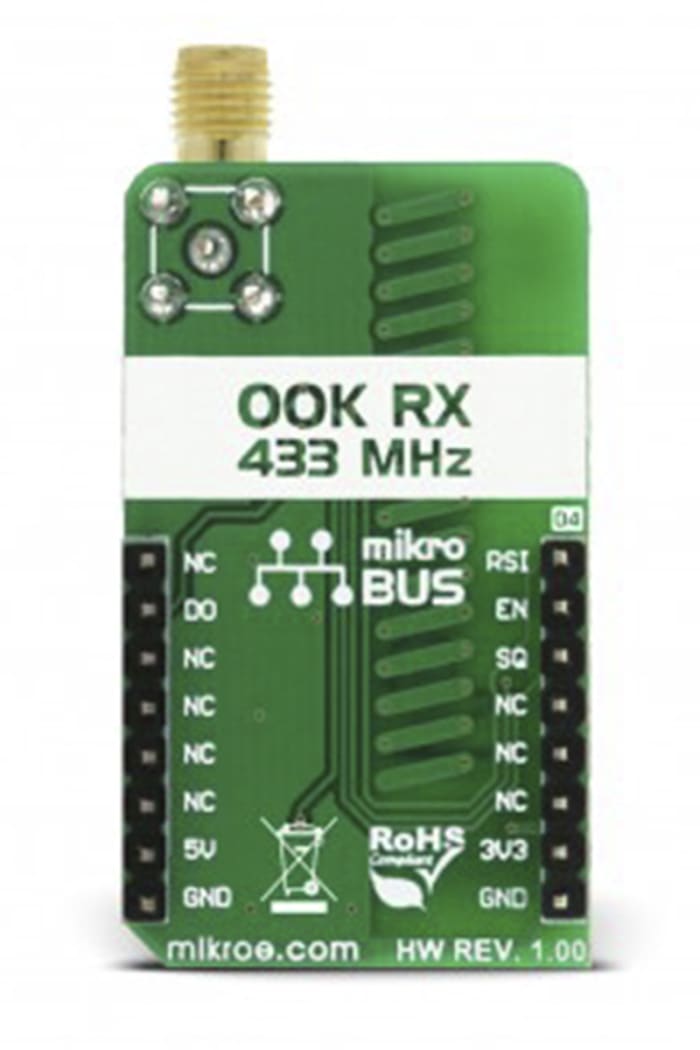 MIKROE-2902 MikroElektronika | MikroElektronika OOK RX click MICRF230 Wireless for Garage or ...