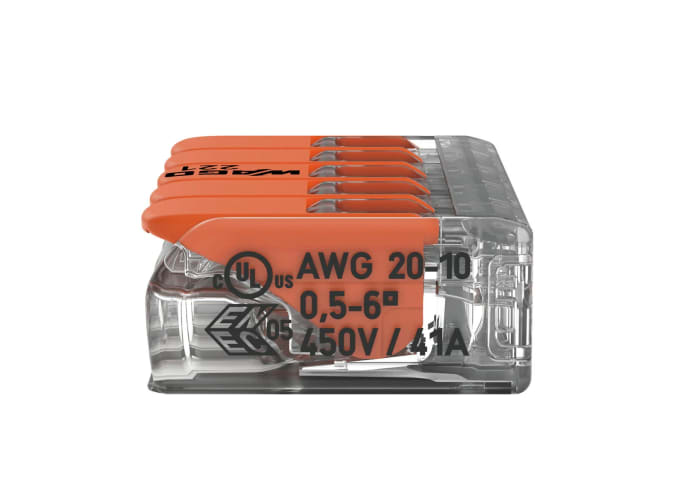 Wago 221-413 Wago 221-615 Compact Splicing Connector 5-Conductor ...