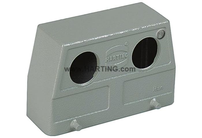 19300240666 HARTING | HARTING Han B Heavy Duty Power Connector Hood, M25 x 2 Thread, Angled ...
