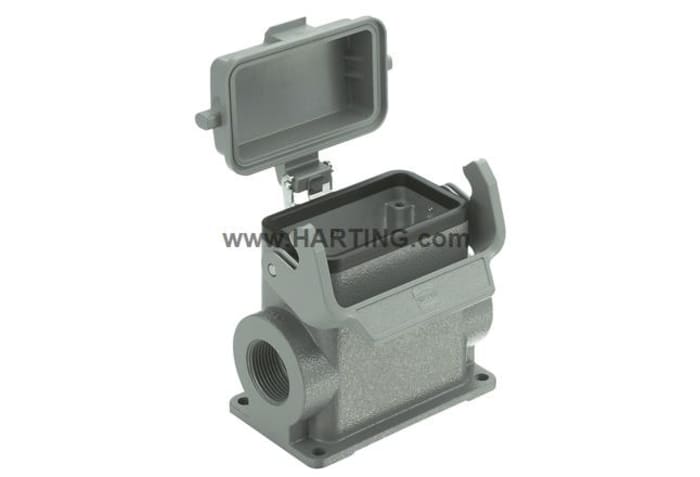19300100296 HARTING | Base para conector industrial con entrada lateral ...
