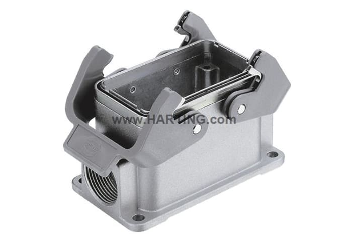 19628101271 HARTING | HARTING Han EMC/B Heavy Duty Power Connector Housing, M25 x 2 Thread, Side ...