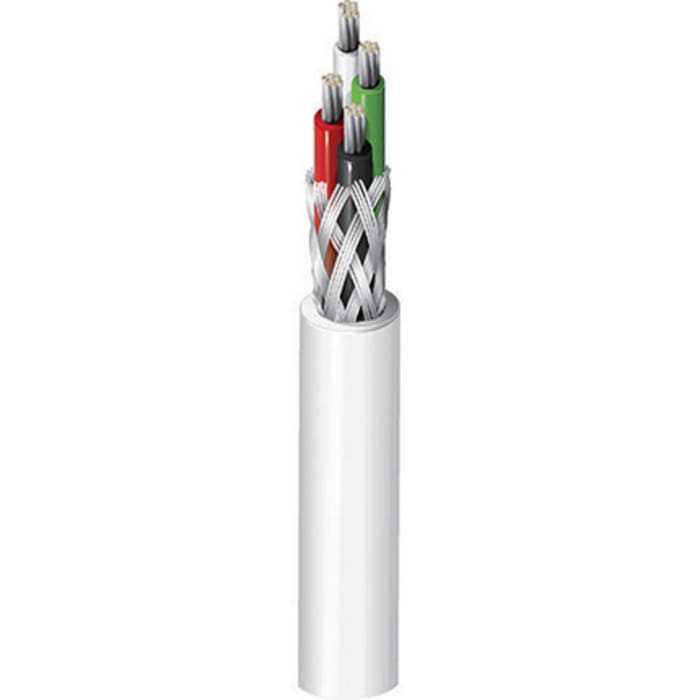 83348E 009100 Belden | Belden 4 Core Screened Industrial Cable, White ...