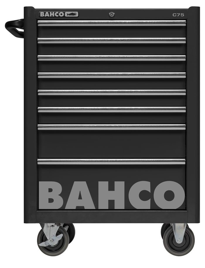 1475K8BLACK Bahco | Bahco 8 Drawer Solid Steel Wheeled Tool Trolley ...