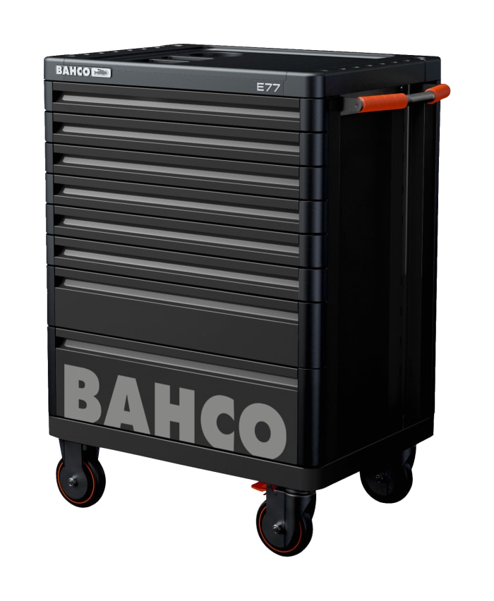 1477K8BLACK Bahco | Bahco 8 Drawer Solid Steel Wheeled Tool Chest | 176 ...