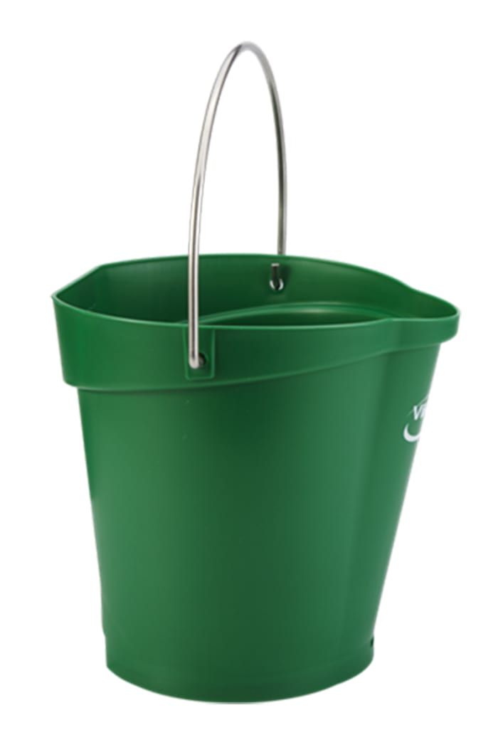 56882 Vikan | Vikan 6L Plastic Green Bucket Yes | 176-6561 | RS