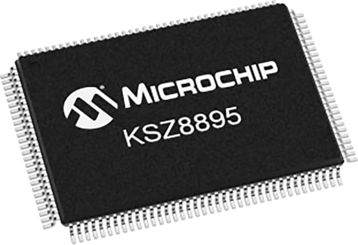 KSZ8895MQXCA Microchip | Microchip KSZ8895MQXCA, Ethernet Switch IC, 10/100Mbps MII, 3.3 V, 128 ...