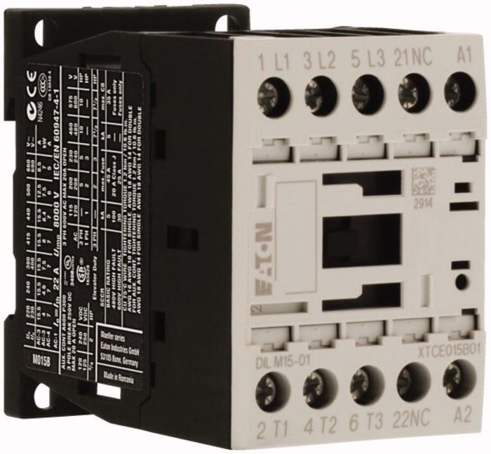 290108 DILM15-01(24VDC) Eaton | Contactor Eaton Contactors de 3 polos ...
