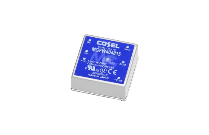 MGFW402412 Cosel | Cosel MGFW40 DC-DC Converter, ±12V dc/ 1.7A Output ...