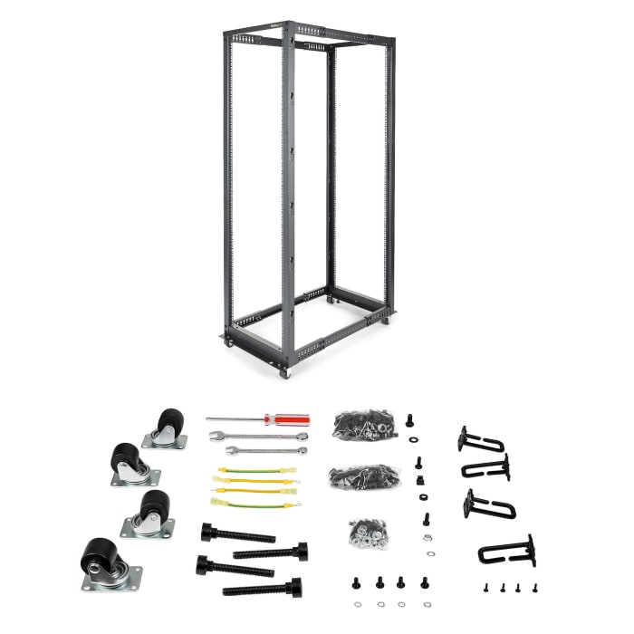 4POSTRACK42 StarTech.com | StarTech.com Black 42U Steel Server Rack ...