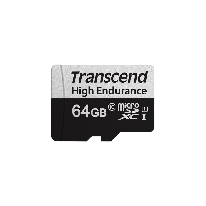 TS64GUSD350V Transcend | Transcend 64 GB MicroSDXC Micro SD Card, Class 10, UHS-I U1 | 186-4672 | RS