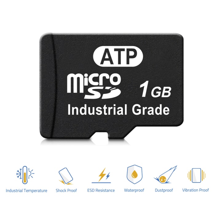 AF1GUDI-ZAEXM ATP | ATP 1 GB Industrial MicroSD Micro SD Card, Class 10 ...