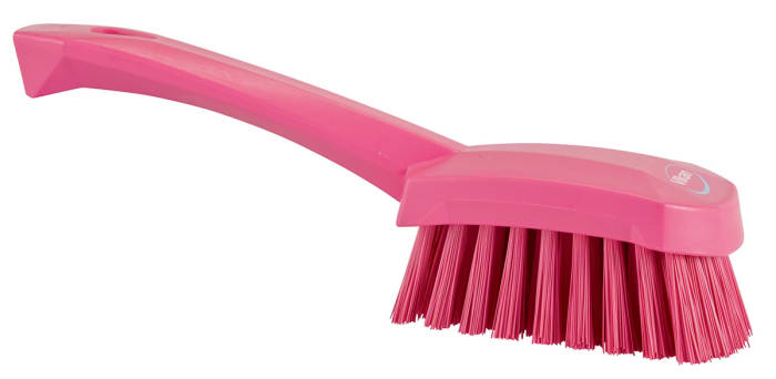 41921 Vikan | Vikan Hard Bristle Pink Scrubbing Brush, 36mm bristle ...