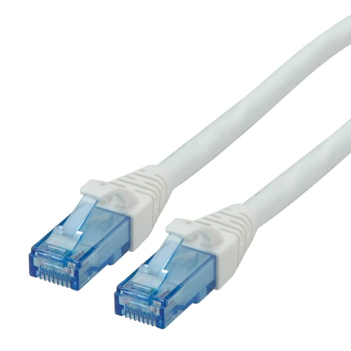 21.15.2761-100 Roline | Roline, 1m Cat6a, White RJ45 to Male RJ45 Male ...