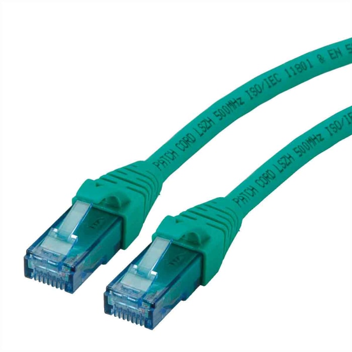 21.15.2738-30 Roline | Roline, 15m Cat6a, Green RJ45 to Male RJ45 Male ...