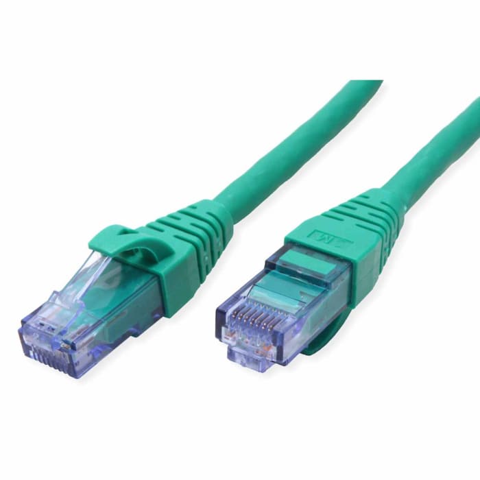 21.15.2738-30 Roline | Roline, 15m Cat6a, Green RJ45 to Male RJ45 Male ...