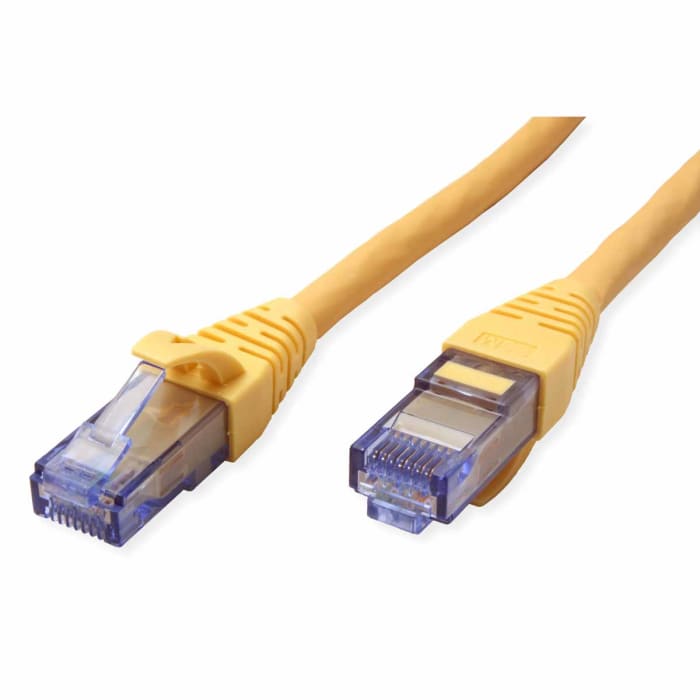 21.15.2729-20 Roline | Roline, 20m Cat6a, Yellow RJ45 to Male RJ45 Male ...
