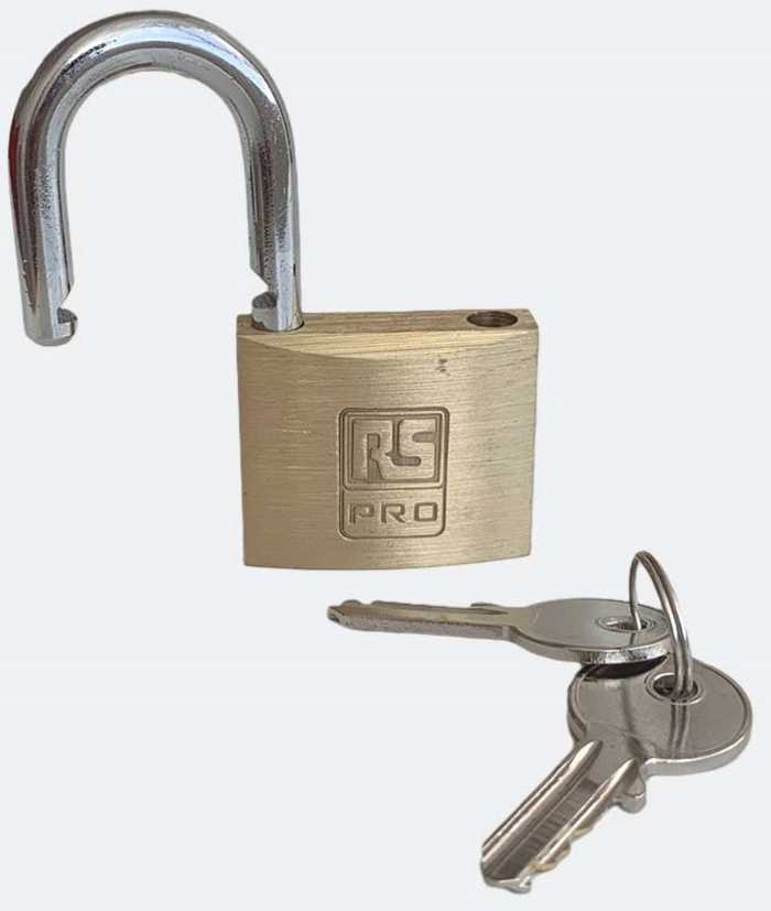 RS PRO | RS PRO Key Stainless Steel, Brass Padlock Weatherproof Keyed ...
