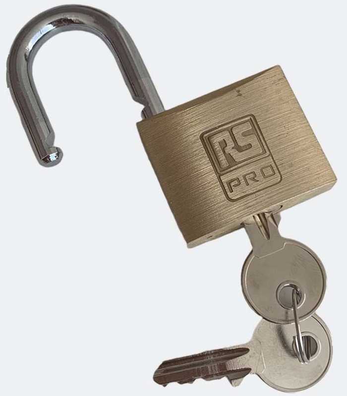 RS PRO | RS PRO Key Stainless Steel, Brass Padlock Weatherproof Keyed ...
