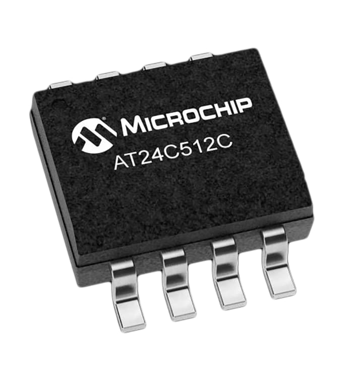 AT24C512C-SSHD-T Microchip | Microchip AT24C512C-SSHD-T, 512kbit EEPROM Memory Chip, 450ns 8-Pin ...